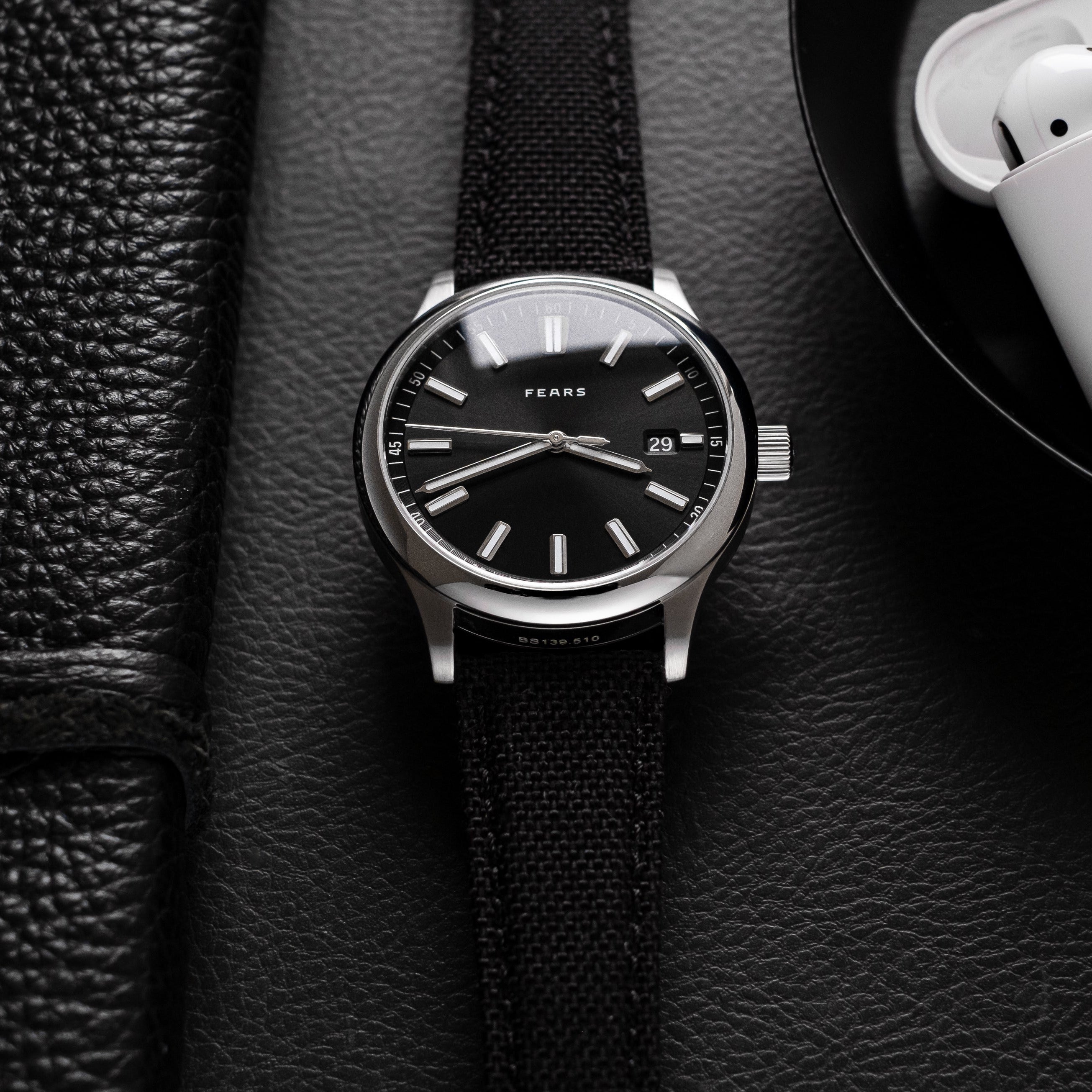 Redcliff 39.5 Date Raven Black – Fears Watch Company Limited