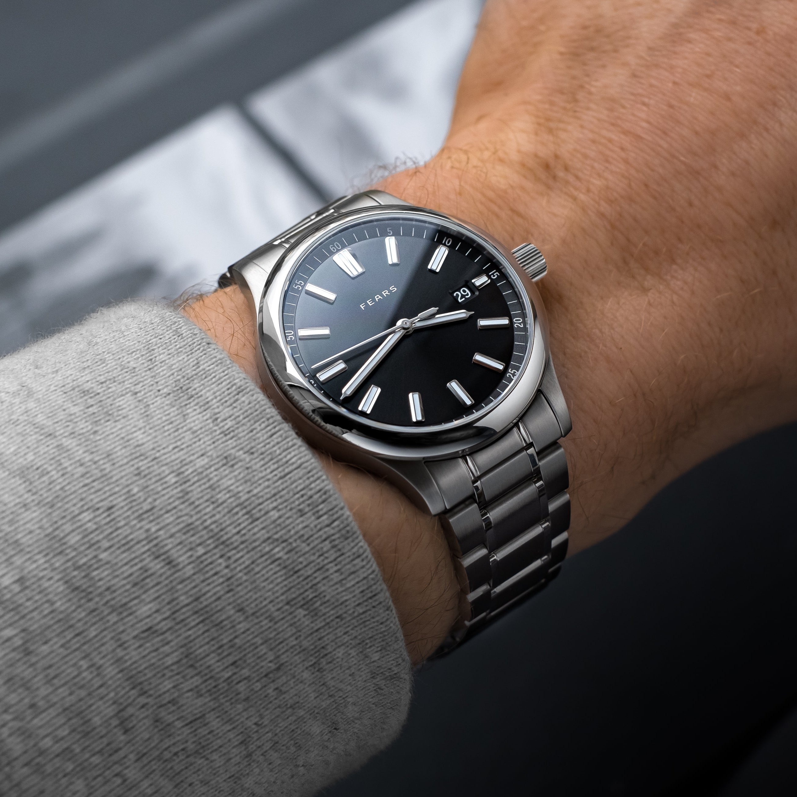 Redcliff 39.5 Date Raven Black – Fears Watch Company Limited